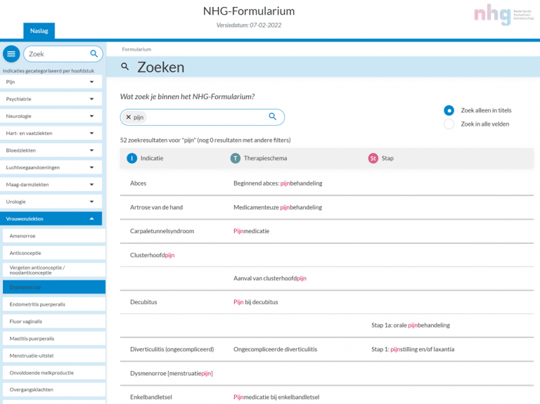 NHG-Formularium - NHG